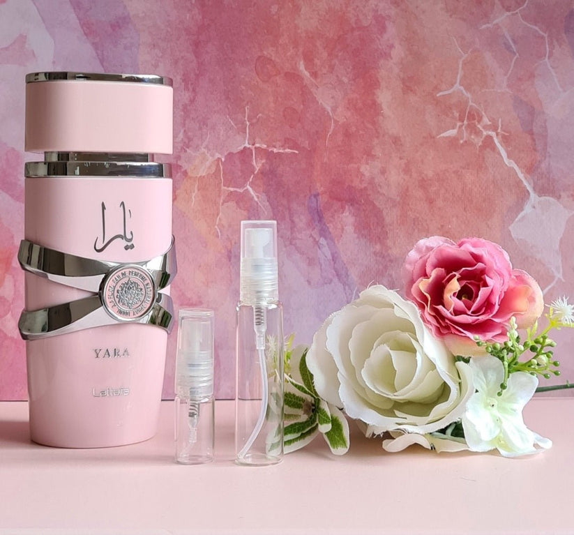 Lattafa Yara EDP sample perfume decant spray. 💖 – Thewayfarerscents